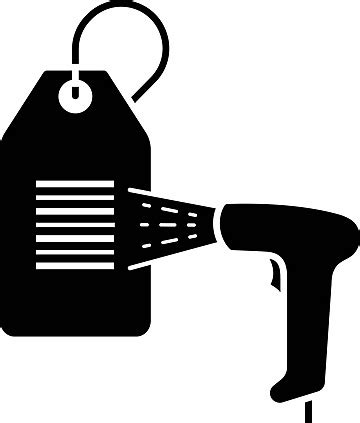 Barcode Scanning Glyph Icon Scan Negative Space Scanner Vector Scan