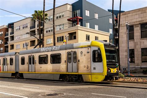An A Line Light Rail Metro Rail Car Of The Los Angeles Metro Rail