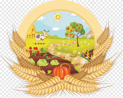 Huerta De Cultivo De Hortalizas Material De Trigo De Dibujos Animados