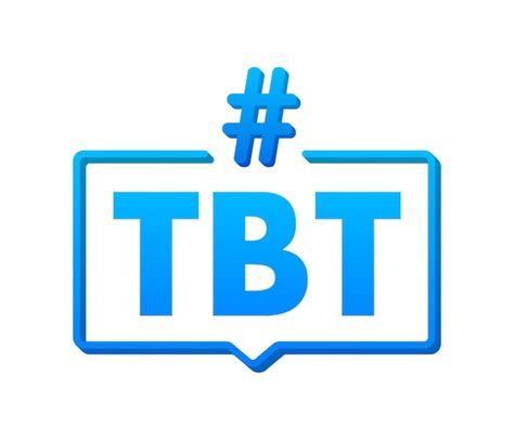 Tbt hashtag quinta feira símbolo de retrocesso vector stock
