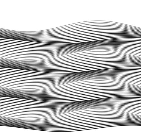 Elementi Di Design Onda Di Molte Linee Grigie Strisce Ondulate Astratte
