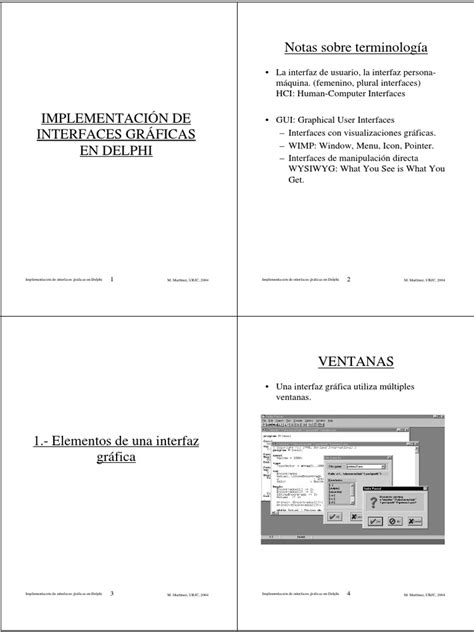 Implementaciondeinterfacesgraficas Delphi Pdf Ventana Informática