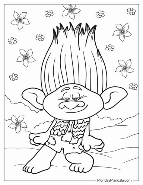 34 Trolls Coloring Pages Free Pdf Printables