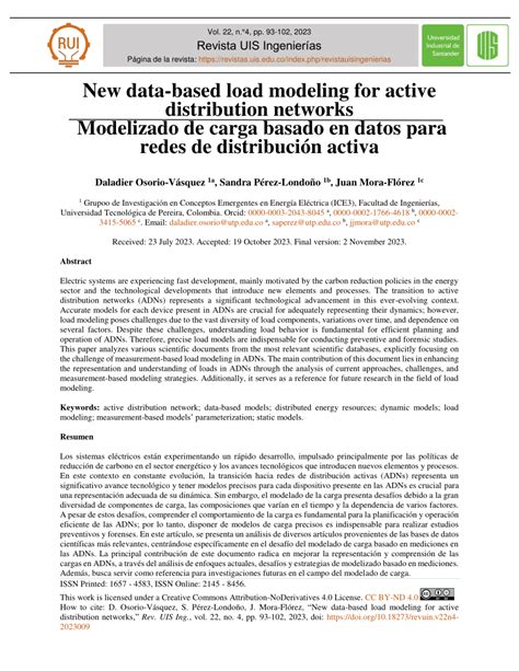 PDF New Data Based Load Modeling For Active Distribution Networks