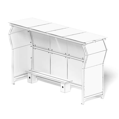 3d модель автобусной остановки 3d Модель 18 Max Unknown Obj C4d Free3d