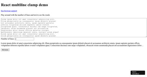 React Multiline Clamp Forked Codesandbox