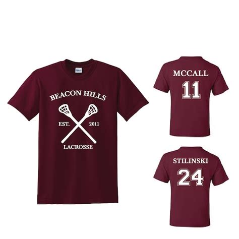 Teen Wolf Beacon Hills Lacrosse T Shirt Sports Scott Mccall 11