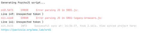 Cant Resolve A Syntax Error In Online Experiment Online Experiments