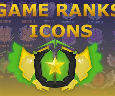 Artstation Premium Multiplayer Rank Icons Pack Game Assets
