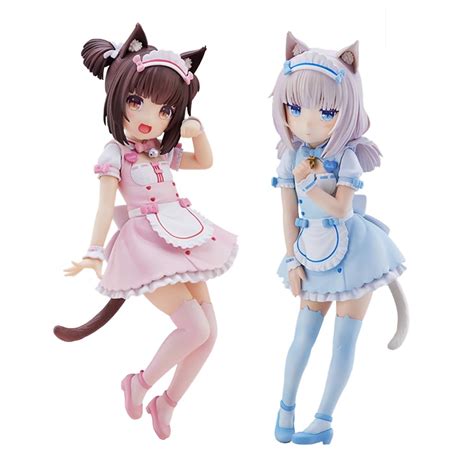 Jilijia Anime Nekopara Action Figure Chocolate And Vanilla Maid Outfits