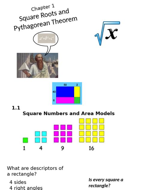 Chapter 1 8 Pythagorean Theorem Square Roots 2016 Pdf Euclidean