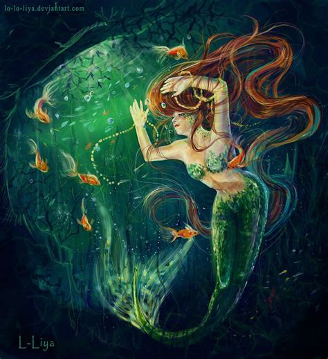 Goldfish By Lo Lo Liya Deviantart On Deviantart Mermaid Pictures Beautiful Mermaids Mermaid