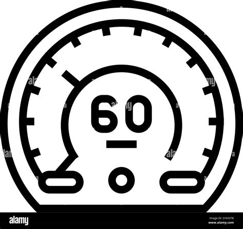 Speedometer Autonomous Vehicle Line Icon Vector Illustration Stock Vector Image And Art Alamy