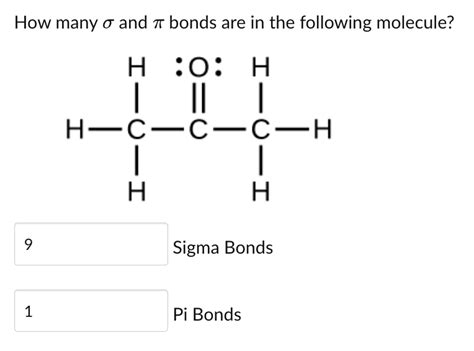 Solved How Many And Bonds Are In The Following Molecule Chegg