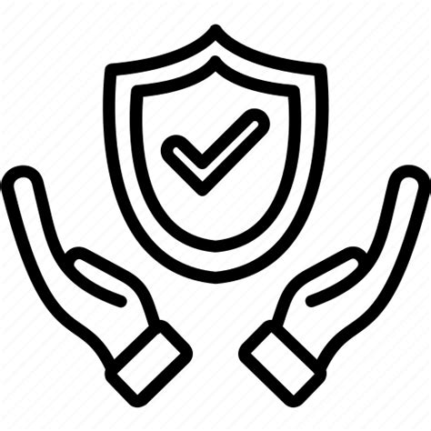 Sheild Tick Hands Protection Care Belief Confidence Icon