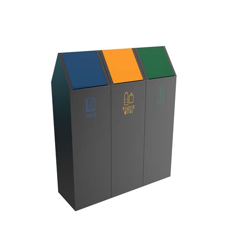 SCOPI PC Sheet Metal Modern Design Recycle Bins Binsignia