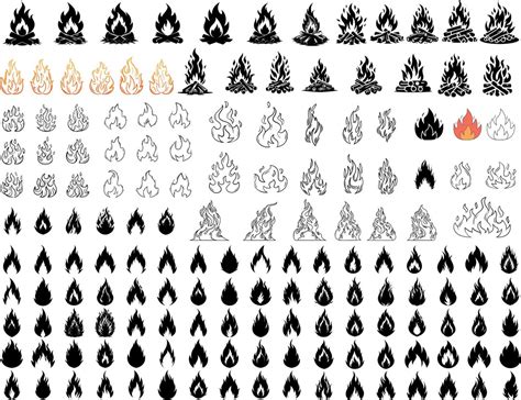 Fire Svg Flame Svg Fire Svg Bundle Fire Clipart Fire Svg Files