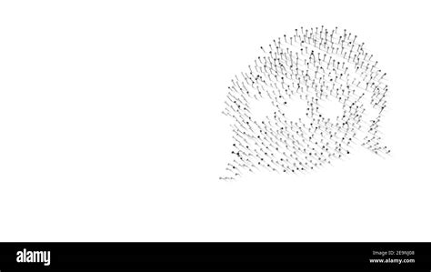 3d Rendering Of Nails In Shape Of Symbol Of Two Rounded Chat Bubbles With Three Dots With