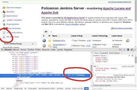 Jenkins Plugin Icons Do Not Show In Left Navigation Duplicate