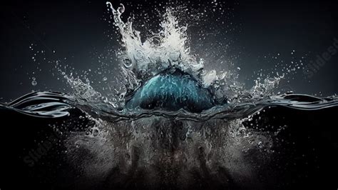 Water Drop Splash Effect Powerpoint Background For Free Download