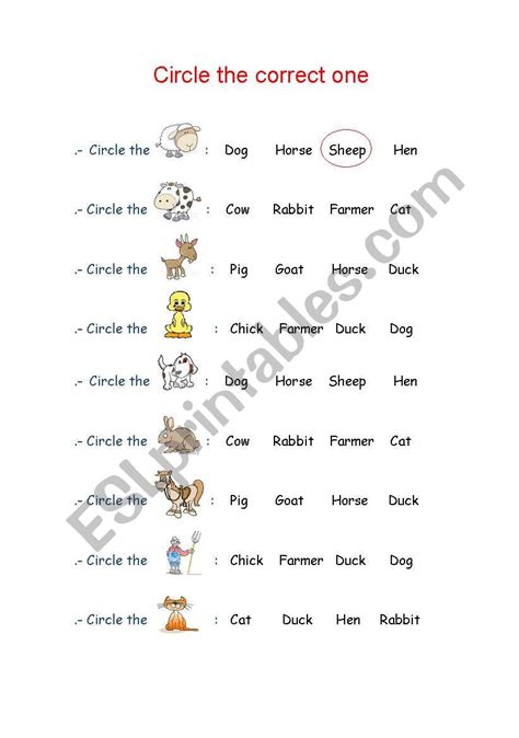 Circle The Correct Word Tradução Em Português