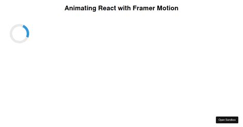 Framer Motion With React Circle Loader Codesandbox