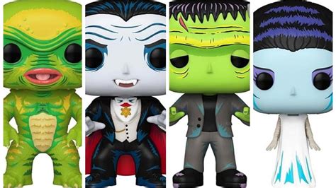 Universal Monsters Funko Pops Dracula Frankenstein Bride And Gill Man