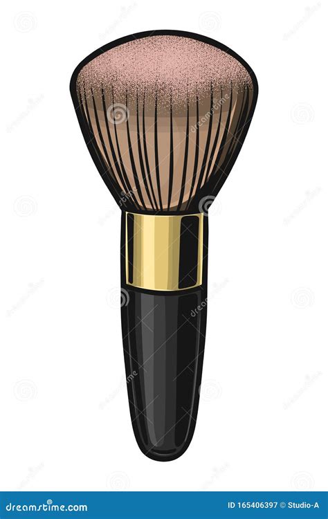 Blush Brush Professional Cosmetic Black And Gold Brush With Pink