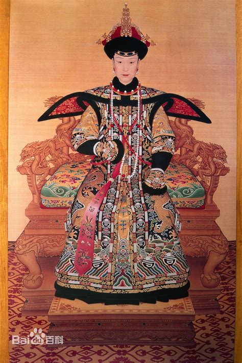 清朝皇后的画像 百度知道