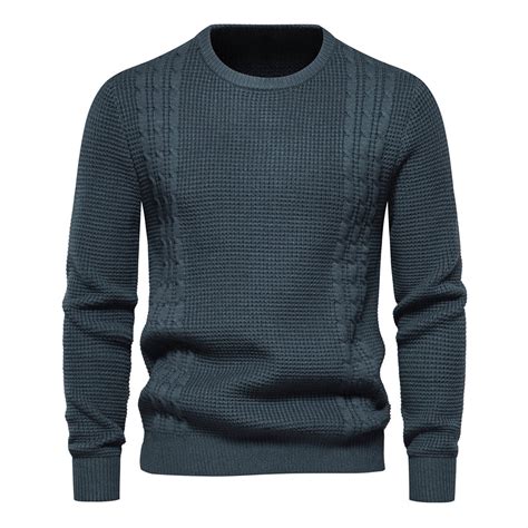 Jjayotai Mens Sweater Tops Clearance Mens Crewneck Sweater Ribbing