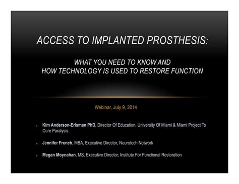 Implanted Neural Prosthetics An Introduction Pdf Brain And Nervous System Disorders