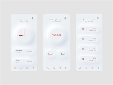 Clock Design App Neumorphism By Muhammad Irvan Aditiya On Dribbble