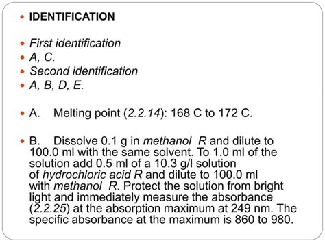 Monograph Of Any Drug As Per Ip