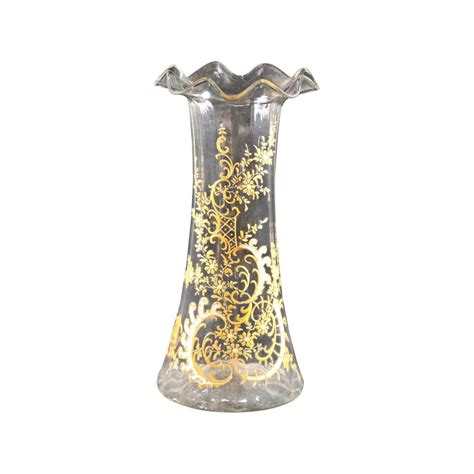 Moser Large Panel And Engraved Gilt Silver Vase Signed Otto At 1stdibs