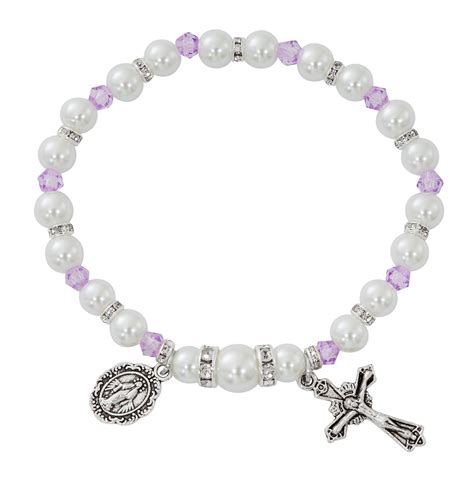 B205fb Amethy Stretch Rosary Bracelet Mcvan