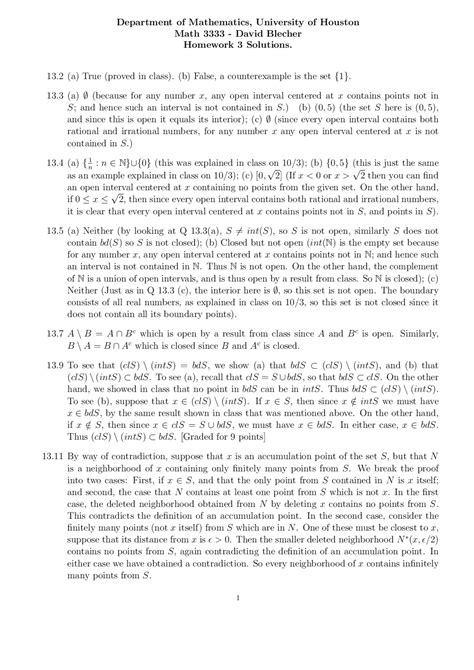 7 Solved Questions On Intermediate Analysis Assignment 3 Math 3333