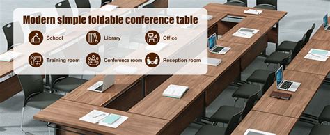 4 Pack Folding Conference Room Tables With Wheel Modern