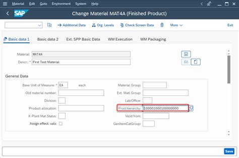 Configure Product Hierarchy In SAP Material Master