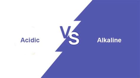 Difference Between Acidic And Alkaline With Table
