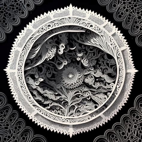 종이 컷 아트 그림 천상의 아이디어 천문관 요소 종이 다채로운 이미지 다차원 3d 깊이 환상에 새겨진 프리미엄 사진