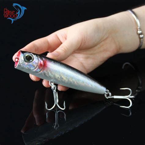 Rosewood 1pc Saltwater Popper Fishing Lures Lifelike Hard Baits