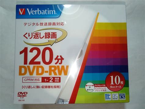 旧三菱ケミカルメディア Verbatim Dvd Rw 4 7g 5mmケース入10枚cprmデジタル番組録画対応 Avcrec｜paypayフリマ