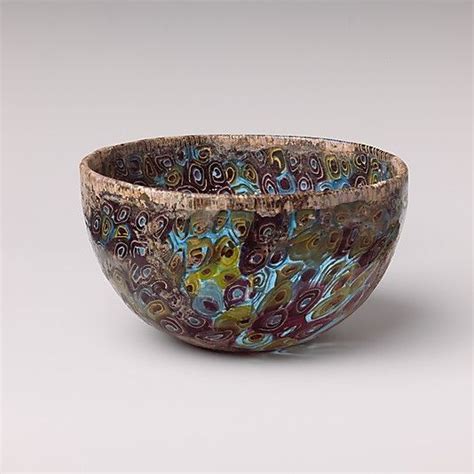Mosaic Glass Hemispherical Bowl Period Hellenistic Date 2nd1st
