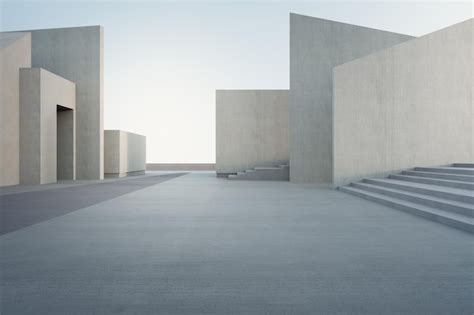 추상 흰색 곡선 건물의 3d 렌더링 프리미엄 사진