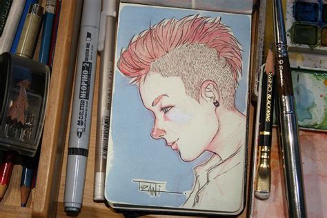 Punk Girl On Bus Station By Tozani On Deviantart