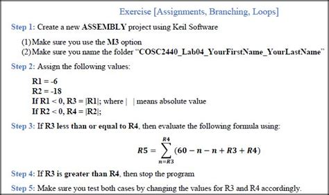 Solved Exercise Assignments Branching Loops Step 1