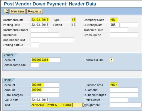 SAP FICO MODULE LEARNING Advance Payment Posting When Advance Is