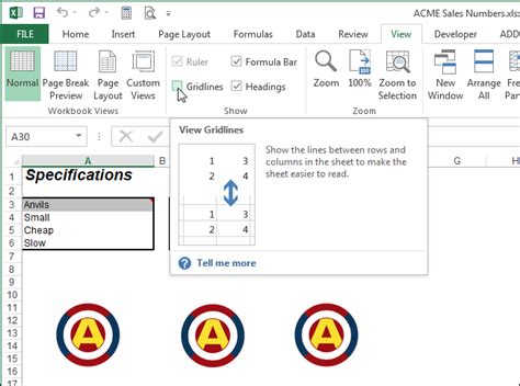 How To Hide Comments Formulas Overflow Text And Gridlines In Excel