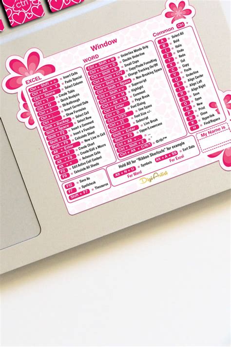 Windows Word And Excel Shortcut Stickers Improve Your Productivity