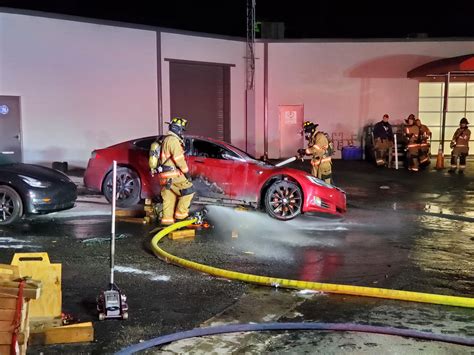 Tesla Model S P100D Destroyed By Fire At Georgia Service Center Carscoops